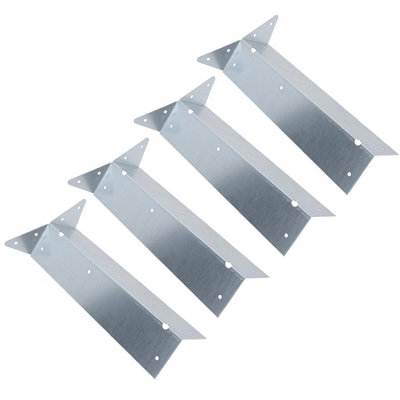 Arris Rail Bracket Fence Post Support Galvanised 300mm Panel Repair 4PK