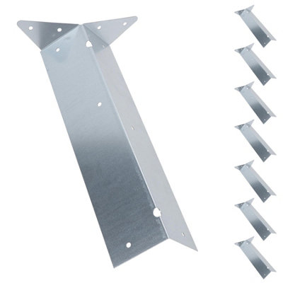 Arris Rail Bracket Fence Post Support Galvanised 300mm Panel Repair 8PK
