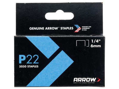 Arrow A224 P22 Staples 6mm (1/4in) (Box 5050) ARRP2214 | DIY at B&Q