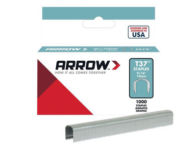 Arrow T37 Staples 12Mm (1/2In) Box 1000