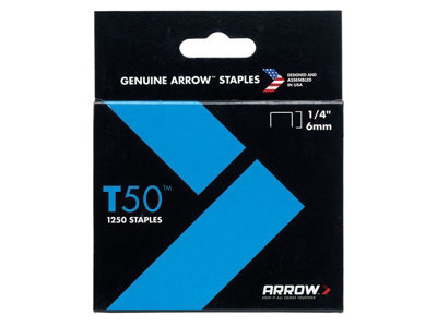 Arrow - T50 Staples 6mm (1/4in) Pack 5000 (4 x 1250) | DIY at B&Q