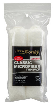 Arroworthy Classic Microfiber Mini Roller Refill - Long Pile - 6.5" (2 ...