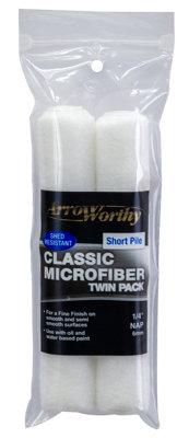 Arroworthy Classic Microfiber Mini Roller Refill - Short Pile - 6.5" (2 ...