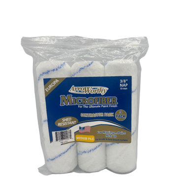 Arroworthy Microfiber Nap Jumbo Cage Roller Refill 3 Pack - 9" x 3/8
