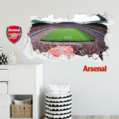 Arsenal Smashed Emirates Stadium Wall Sticker (90cm x 45cm) | DIY at B&Q