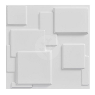 Art Deco 3D Square Block Wall Tile 50cm x 50cm (Pack of 6)