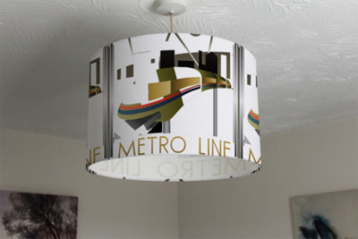 Art Deco Metro Line (Ceiling & Lamp Shade) / 45cm x 26cm / Ceiling Shade