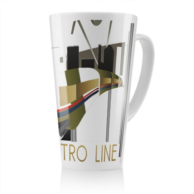 Art Deco Metro Line Latte Mug, Stunning Designer mug fit for any home ...