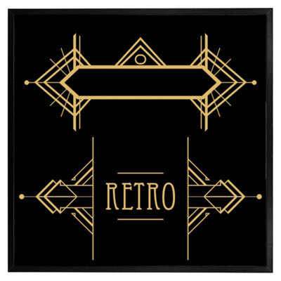 Art deco retro (Picutre Frame) / 20x20" / Oak