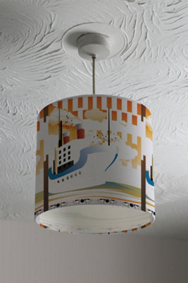 Art Deco Ship (Ceiling & Lamp Shade) / 45cm x 26cm / Lamp Shade