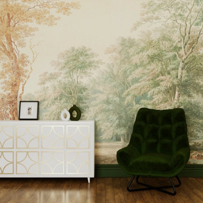 Art For the Home Stately Woodland Neutral Green Print To Order Fixed ...
