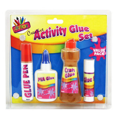 ArtBox 4 Piece Glue Set Multicoloured (One Size) | DIY at B&Q