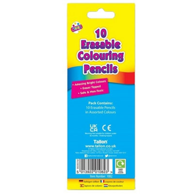 ArtBox Erasable Coloured Pencil (Pack of 10) Multicoloured (One Size)