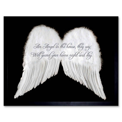 Artery8 An Angel The House Guard Home Wings Quote Motivation Framed ...