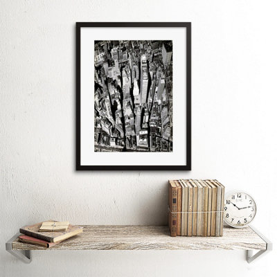 Artery8 Black White Aerial View Manhattan New York City Framed Wall Art ...