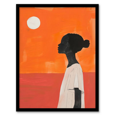 Artery8 Desert Sunset African Bold Painting Ochre Africa Poster Wall ...