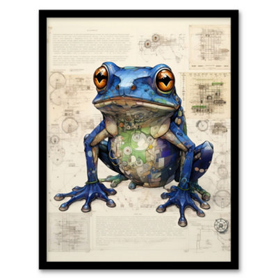 Artery8 Frog Robot Hybrid Secret Military Schematic Blue Futuristic ...
