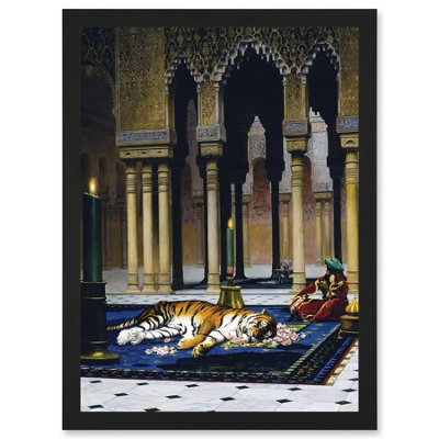 Artery8 Gerome Grief Of The Pasha Mourning Tiger Painting Wall Art ...