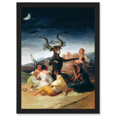 Artery8 Goya Witches Sabbath Painting Fantasy Landscape Wall Art Print ...