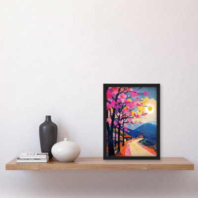 Artery8 Hallstatt Austria Colourful Abstract Painting Wall Art Print ...