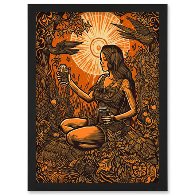 Artery8 Harvest Ritual Libations Modern Pagan Illustration Wall Art ...