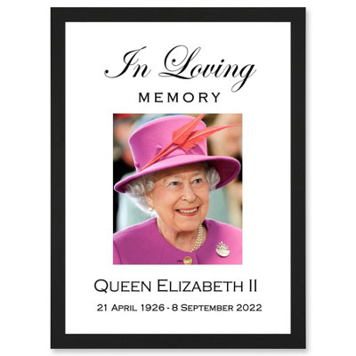 Artery8 In Loving Memory Her Majesty Queen Elizabeth II Portrait Wall ...