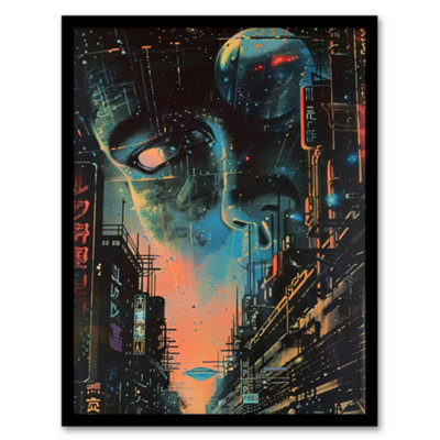 Artery8 Japanese Sci Fi City Tokyo Japan Cyberpunk Pulp Wall Art Print ...
