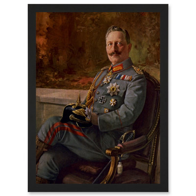 Artery8 Kaiser Wilhelm II German Emperor Wall Art Print - A4 Size