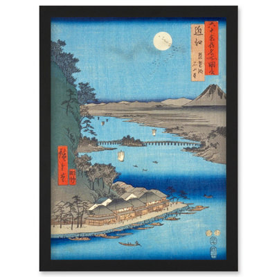Artery8 Lake Biwa, Ishiyama Temple Omi Province Utagawa Hiroshige Japan ...