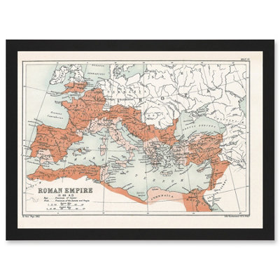 Artery8 Map Antique Bartholemew Rome Roman Empire Mediterranean Wall ...