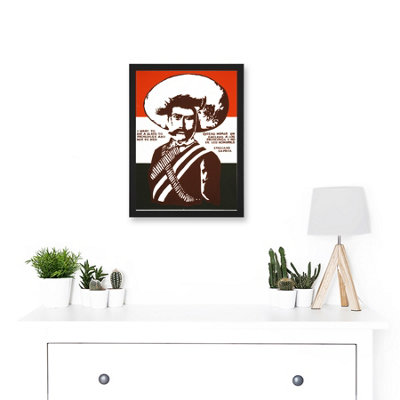 Artery8 Mexico Zapata Revolutionary Martyr Mexican Wall Art Print - A4 Size