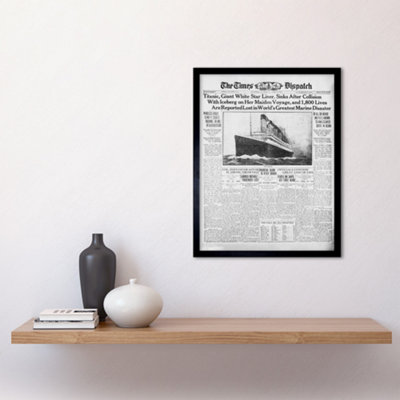 Artery8 Newspaper Front Sheet Page Titanic Disaster 1912 Times Despatch ...
