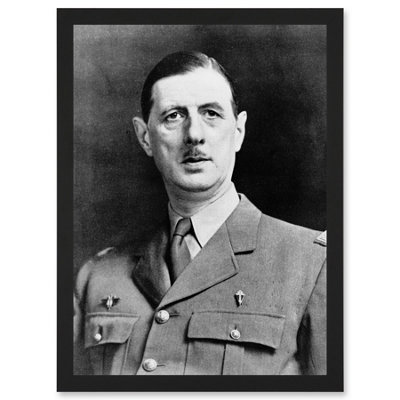 Artery8 President War General Charles De Gaulle French Portrait Wall ...
