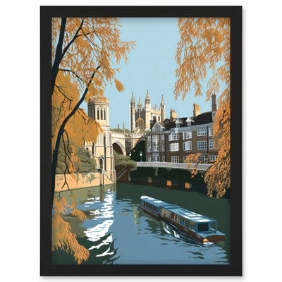 Artery8 River Cam and University Buildings of Cambridge Wall Art Print ...