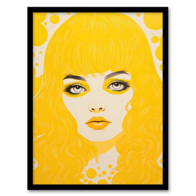 Artery8 Summer Romance Young Woman Abstract Portrait Bright Yellow ...