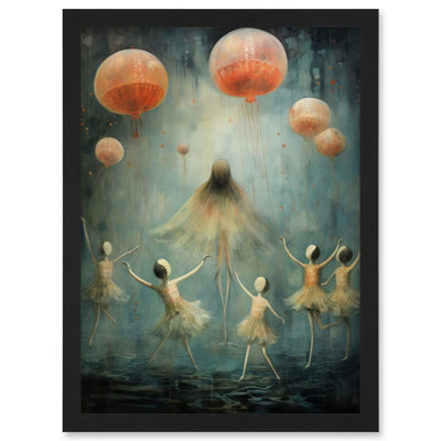 ARTERY8 THE JELLYFISH BALLET WHIMSICAL SURREAL UNDERWATER DANCE WALL ...