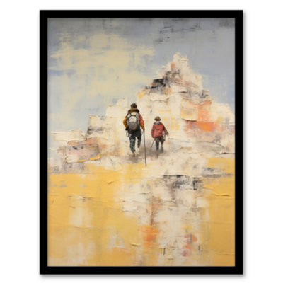 Artery8 The Summit Awaits Mountain Climbing Oil Painting Pastel Colour ...
