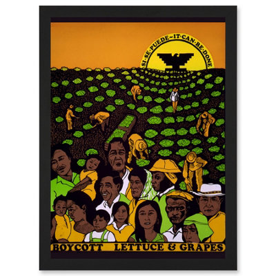 Artery8 United Farm Workers Grape Lettuce Boycott Political Wall Art ...