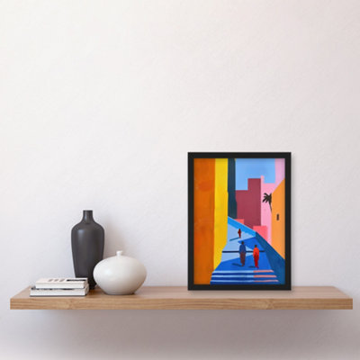 Artery8 Walk Though Casablanca Abstract Morocco Painting Wall Art Print ...
