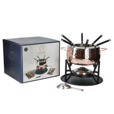 Artesà Hand Finished Copper Effect Fondue Set