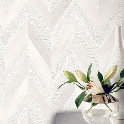 Arthouse Chevron Geo Wood Natural Paste The Wall 924404