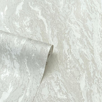 Arthouse Luxe Vinyl Texture Plain Stone Pearl Wallpaper 299100