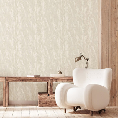 Arthouse Luxe Vinyl Texture Plain Stone Pearl Wallpaper 299100
