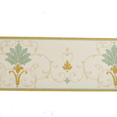 Arthouse Opera Henley Border Teal Wallpaper Paste The Paper