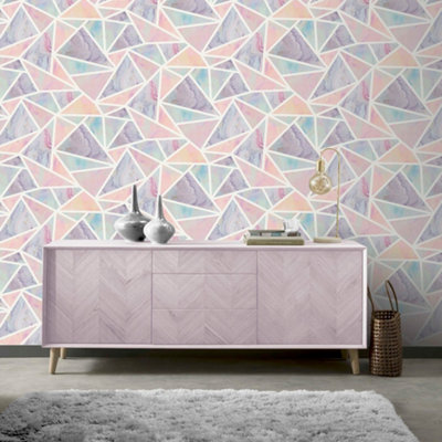 Arthouse Pastel Geo Fragments Multicoloured Glitter Spongeable ...