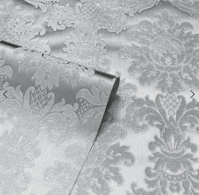 ARTHOUSE SILVER DAMASK WALLPAPER VINYL TEXTURED OPULANCE 297005