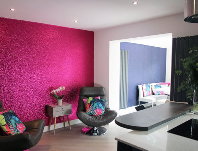 Metallic Paint Wall Hot Pink
