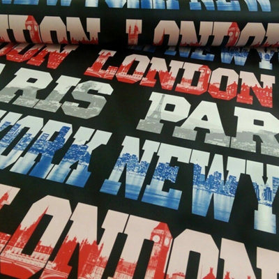 Arthouse Typography Cities Red White Blue Black Capital Feature Text ...