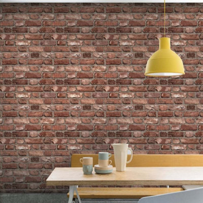Arthouse Urban Brick Red Wallpaper 696600 Stone Realistic Wall 3D ...