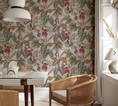 ARTHOUSE VINTAGE TROPICAL PARROT MULTICOLOURED WALLPAPER 296908